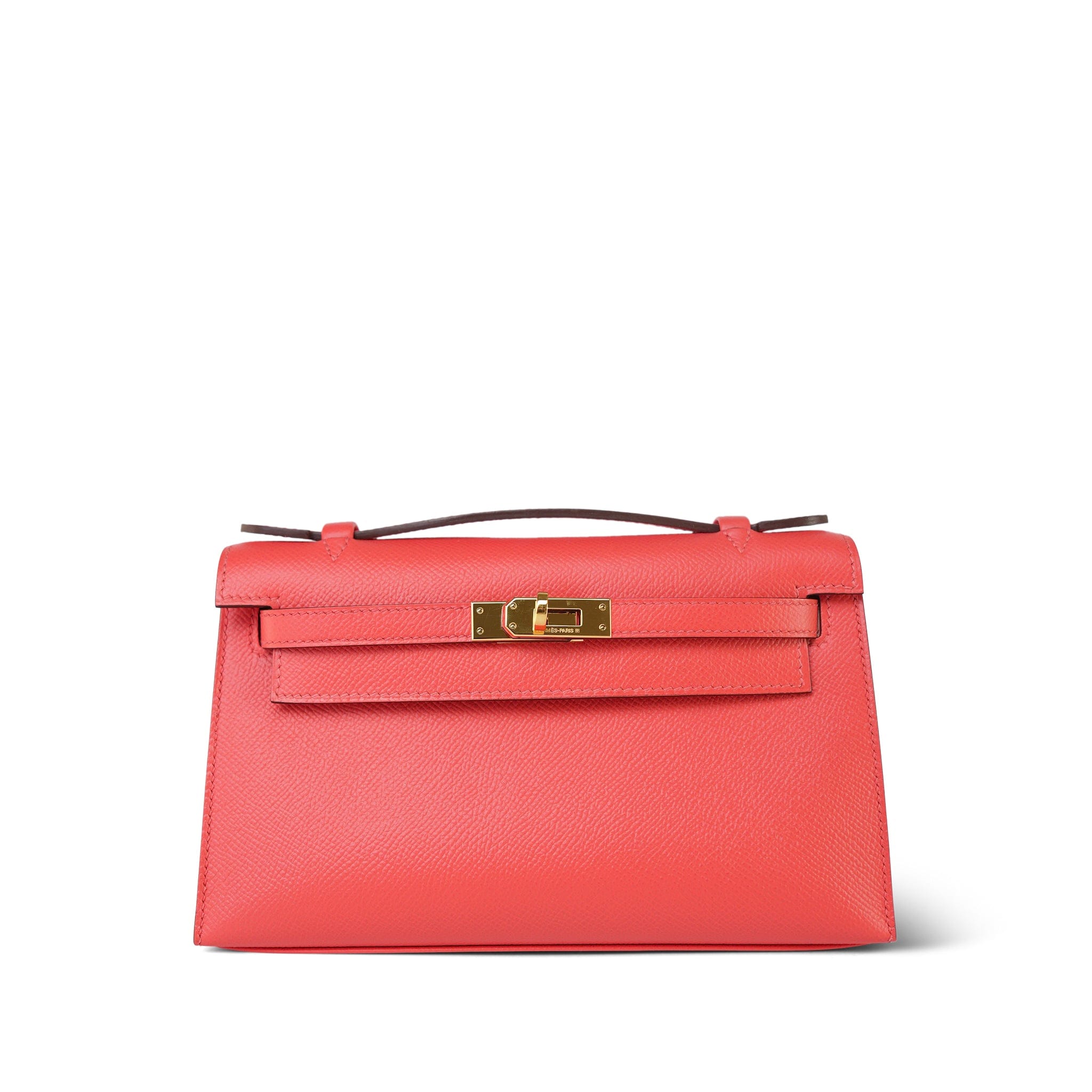 Kelly Pochette Rose Jaipur Epsom Gold Plated X Stamp – REDELUXE