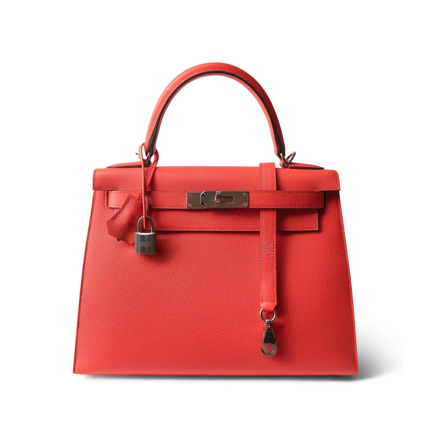 Kelly 28 Rose Texas Veau Epsom Leather Palladium Plated Y Stamp – REDELUXE