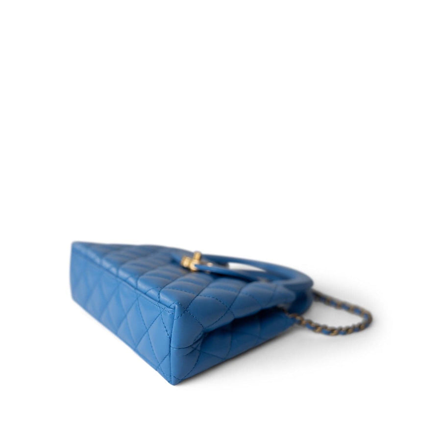 24P Blue Nano Kelly Shopper Aged Gold Hardware – REDELUXE