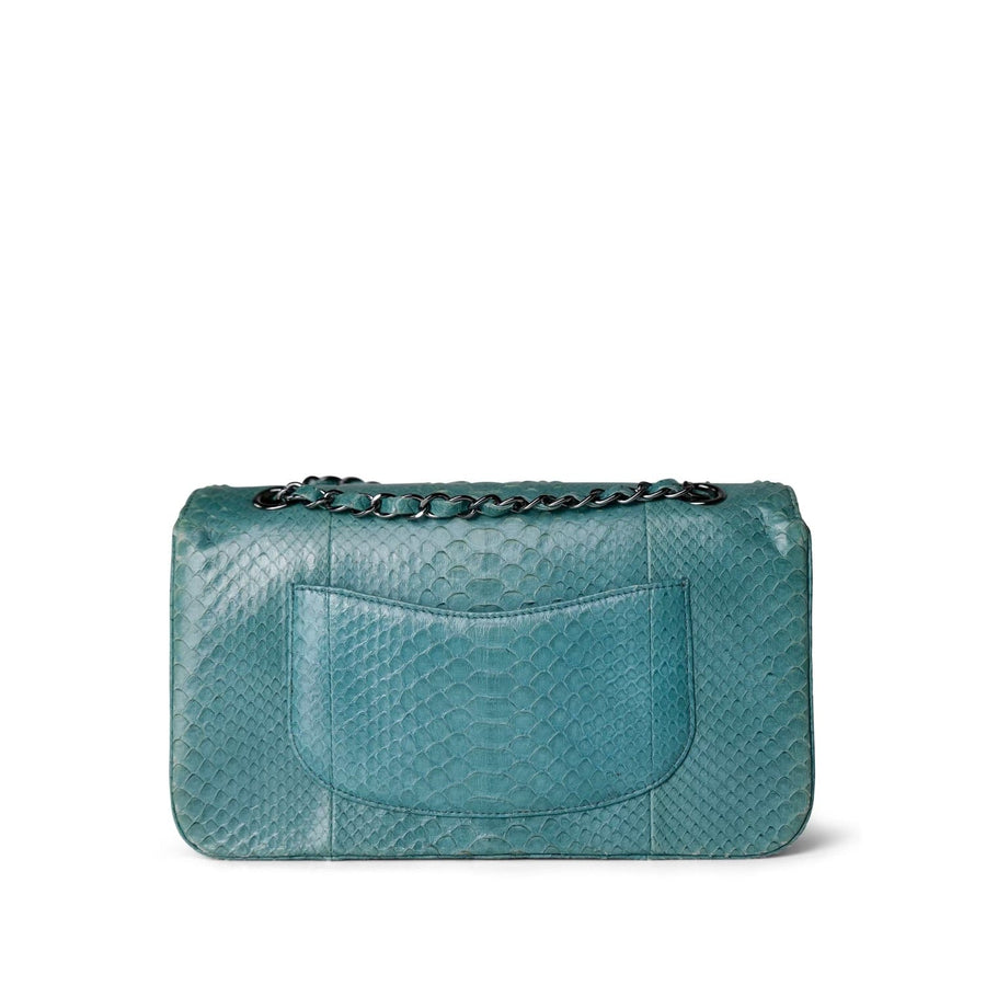 Turquoise Python Medium Classic Double Flap – REDELUXE