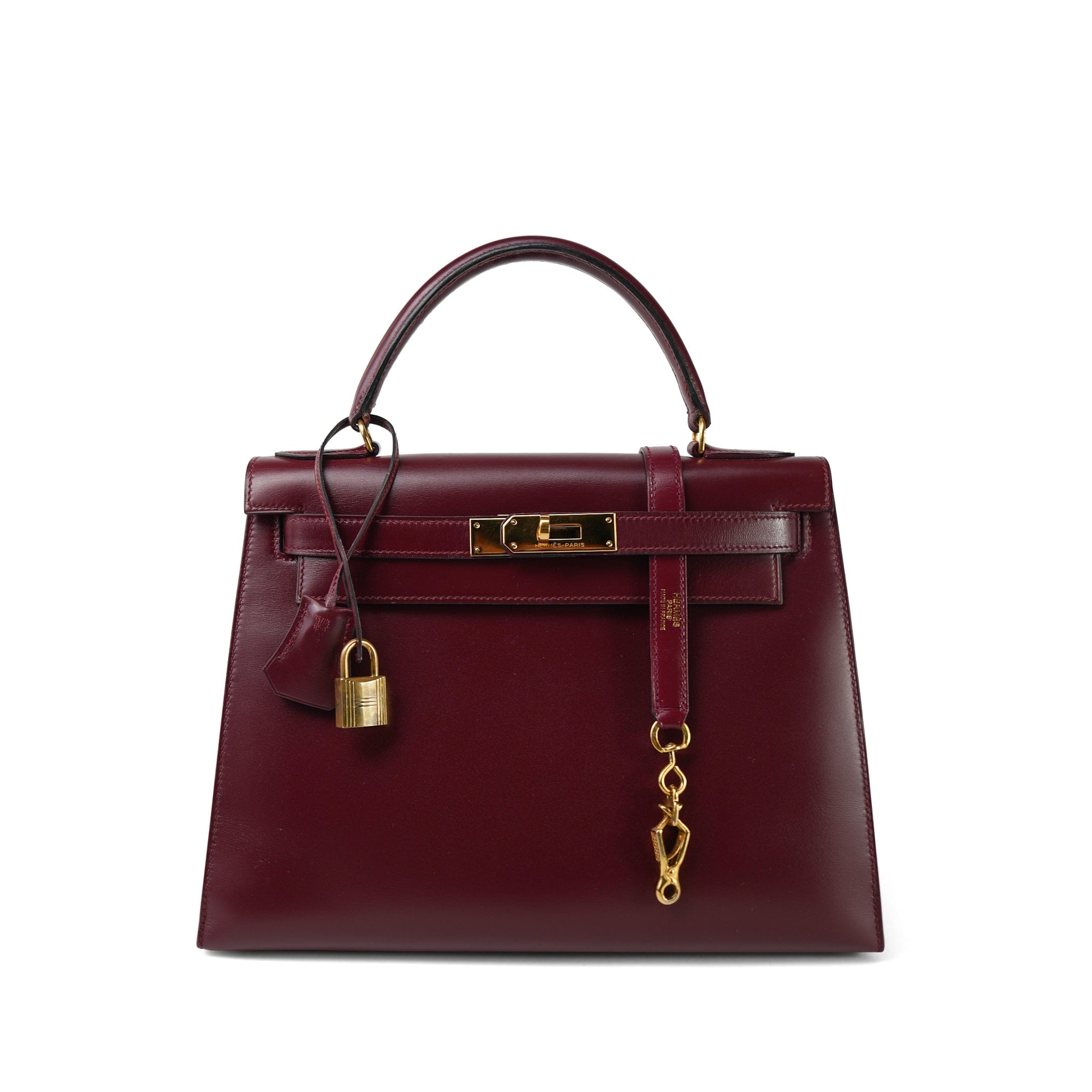 Kelly 28 Rouge H Box Calfskin Gold Plated N Circle Stamp – REDELUXE