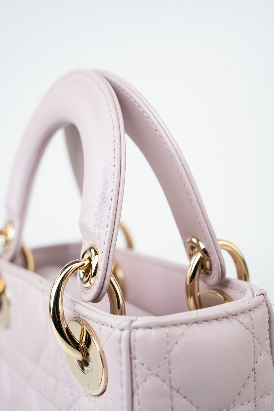 Christian Dior Mini Lady Dior Lotus Cannage Pale Lilac Pink Pearlescen ...