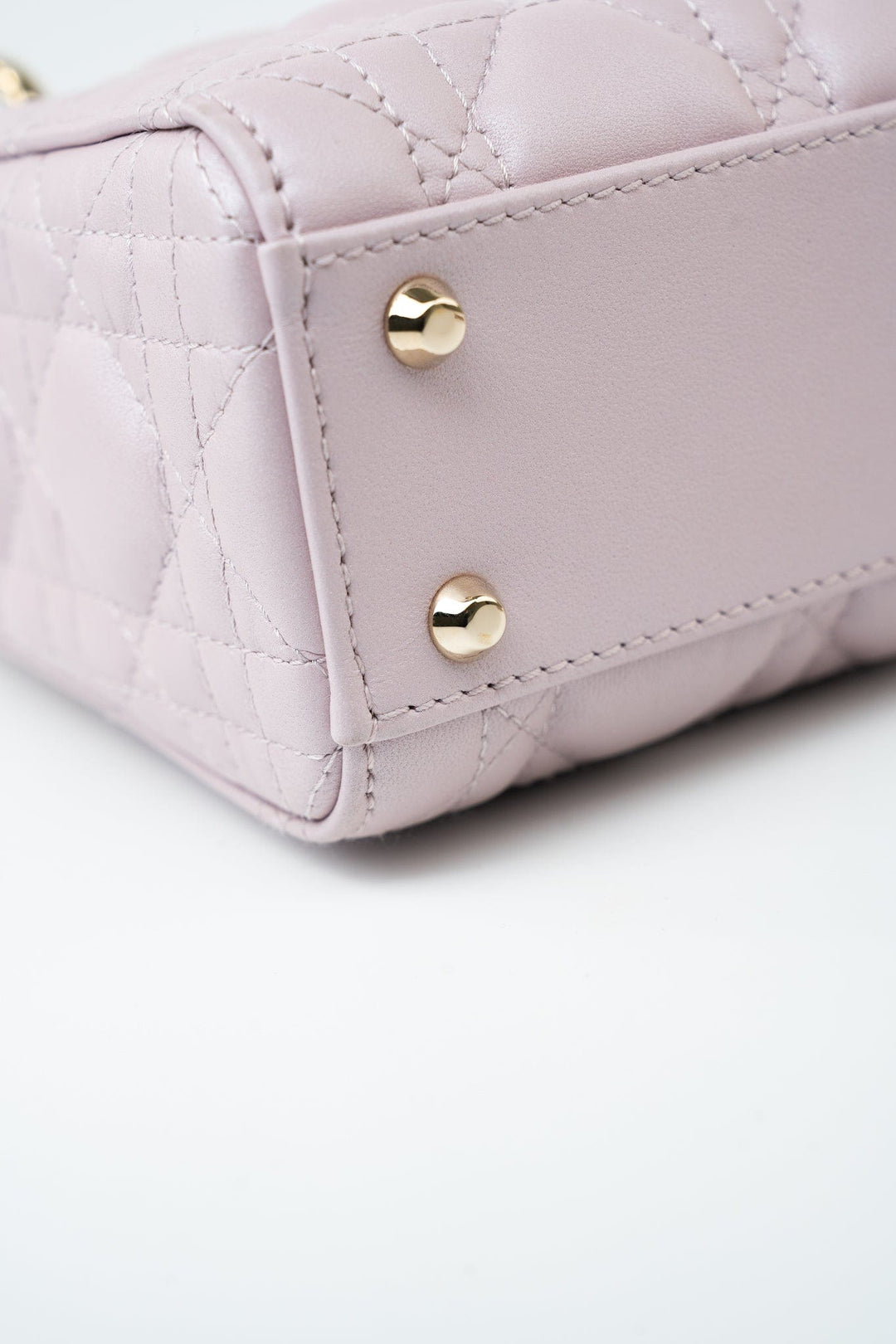 Christian Dior Mini Lady Dior Lotus Cannage Pale Lilac Pink Pearlescen ...